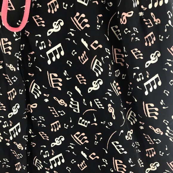 Modcloth | Tops | Modcloth Music Note Print Button Down Blouse Top ...